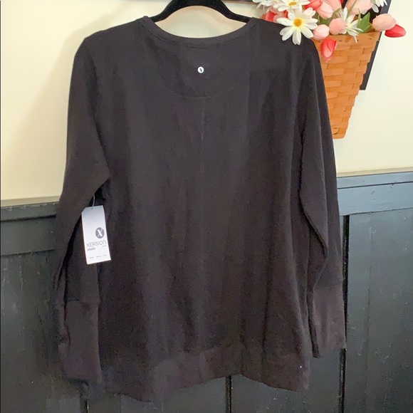 Xersion | Other | Xersion Studio Black Top Pxl Sweater Like Fabric ...